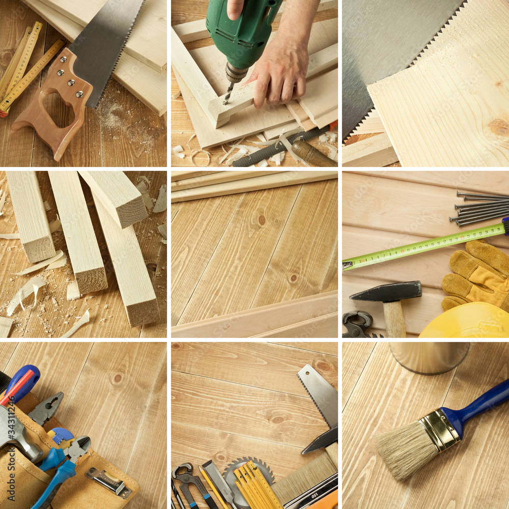 Tools collage Stock Photo | Adobe Stock