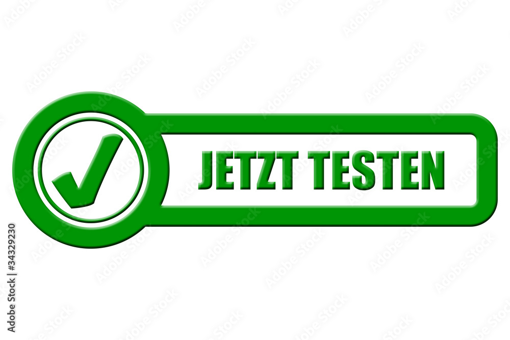 Checkbox Schild grün rel JETZT TESTEN Stock Illustration | Adobe Stock