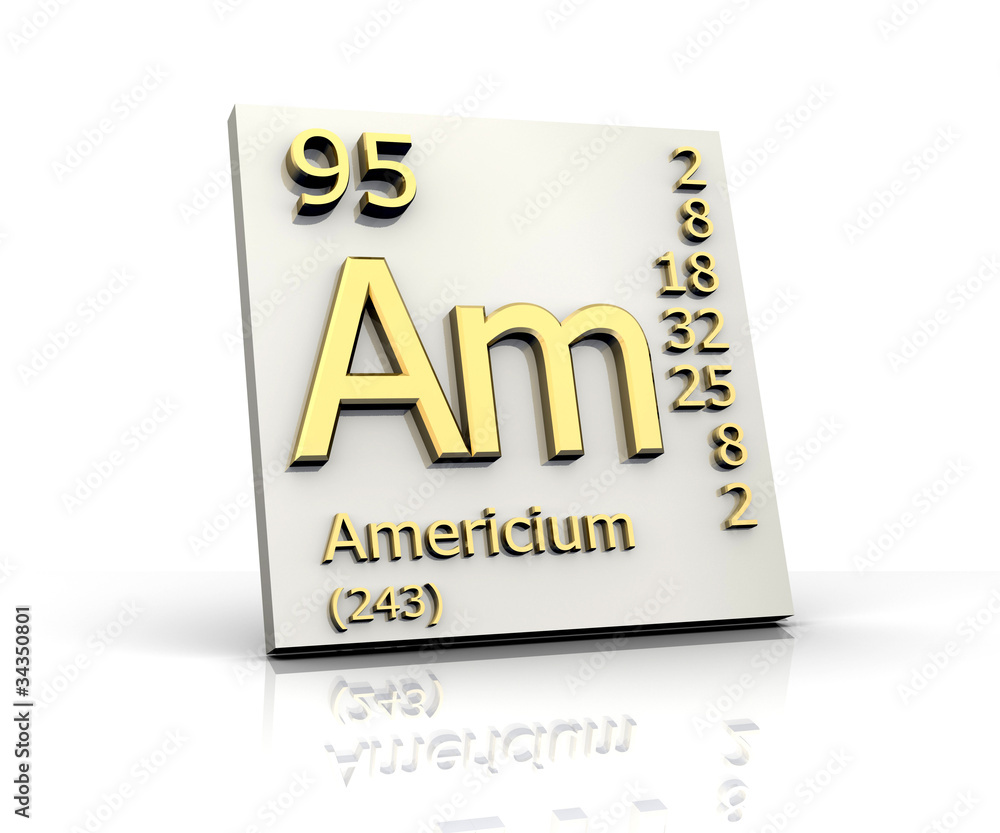 Americium form Periodic Table of Elements Stock Illustration | Adobe Stock