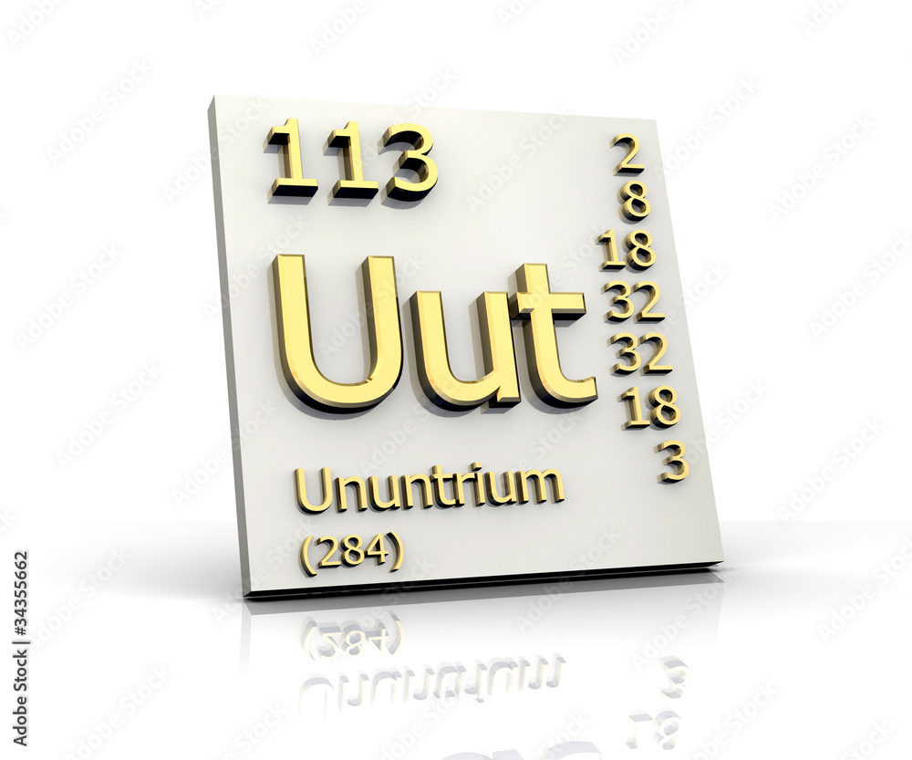 Ununtrium Periodic Table of Elements Stock Illustration | Adobe Stock