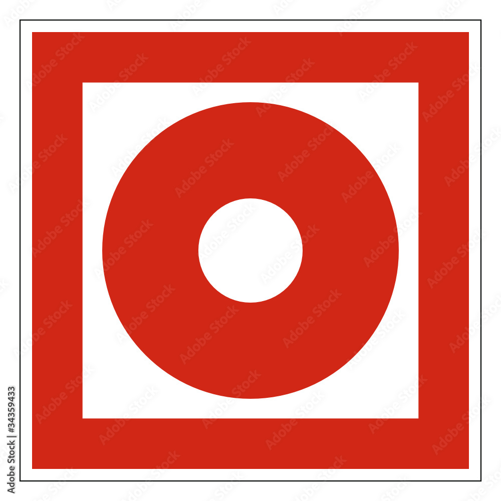 Brandmelder Zeichen Symbol Brandschutzzeichen Stock-Vektorgrafik ...