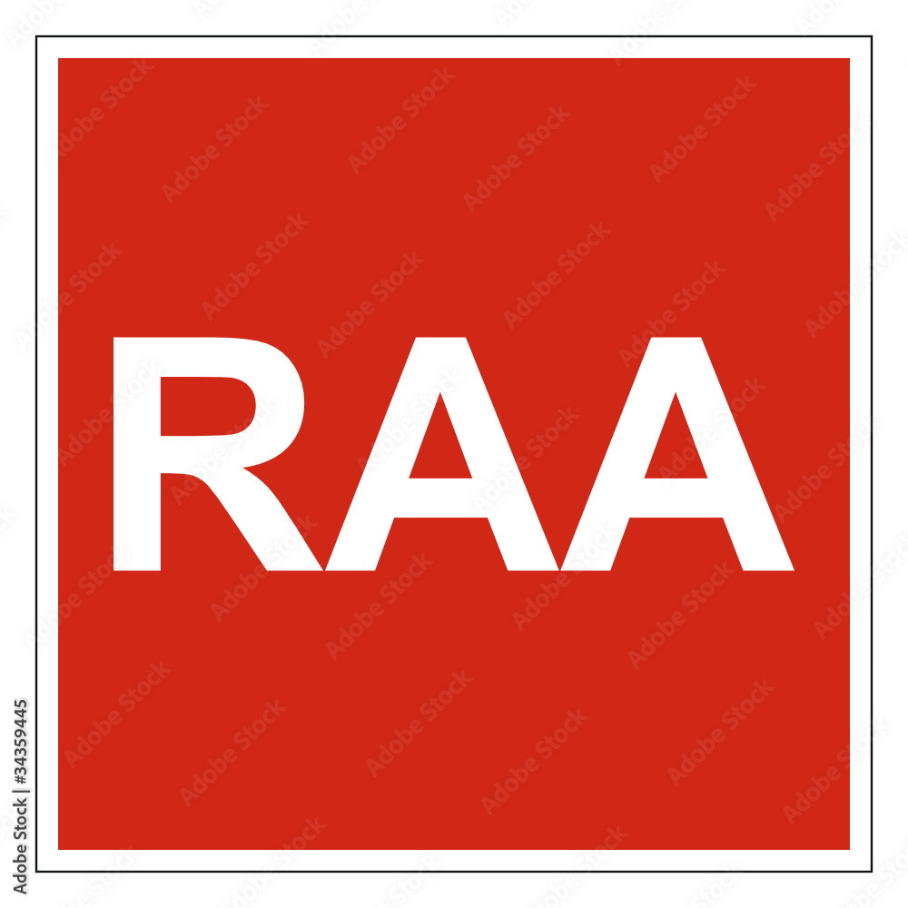 Rauchabzugsanlage RAA Zeichen Symbol Brandschutzzeichen Stock ...