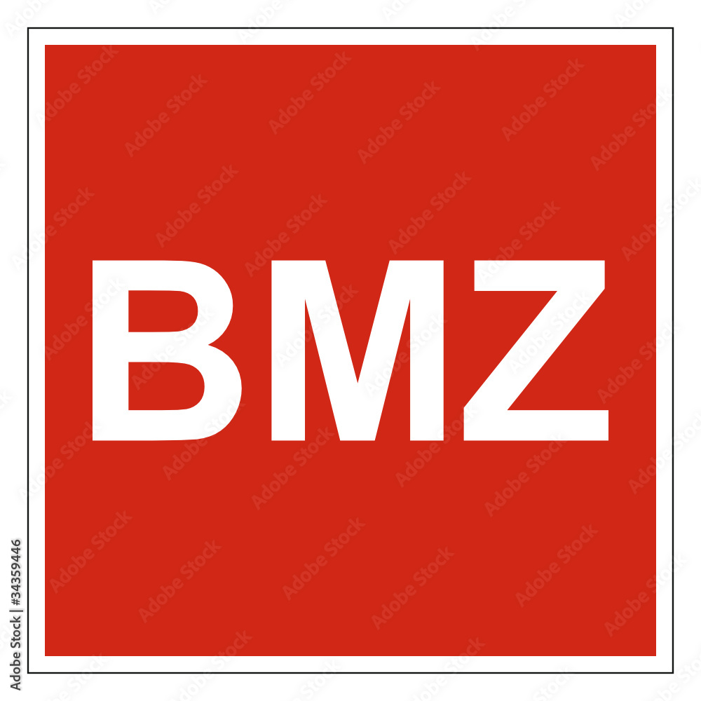 Brandmeldezentrale BMZ Zeichen Symbol Brandschutzzeichen Stock ...