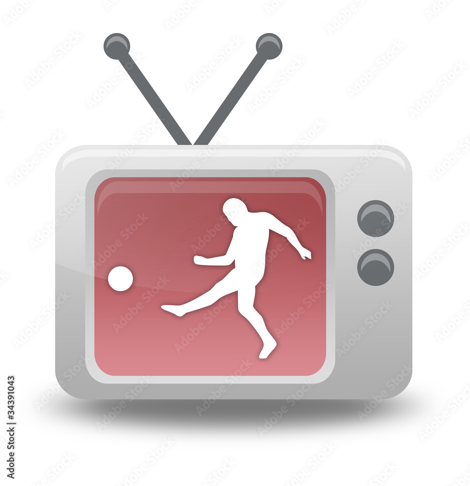 Cartoon-style TV Icon "Football / Soccer" Stock Illustration | Adobe Stock