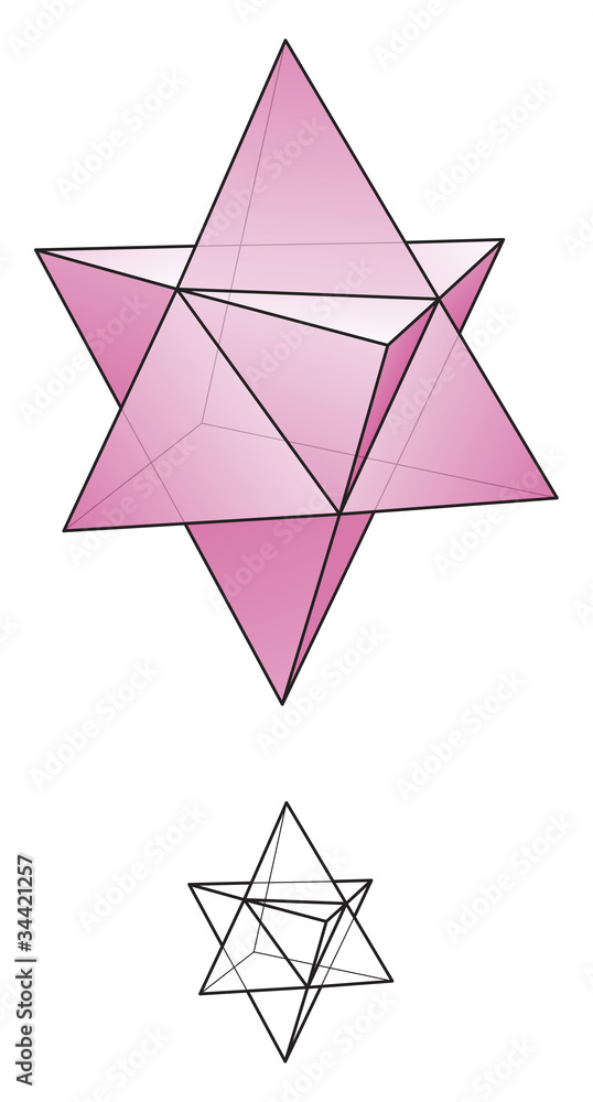 Star tetrahedron, Merkaba. A stellated octahedron, or stella octangula ...