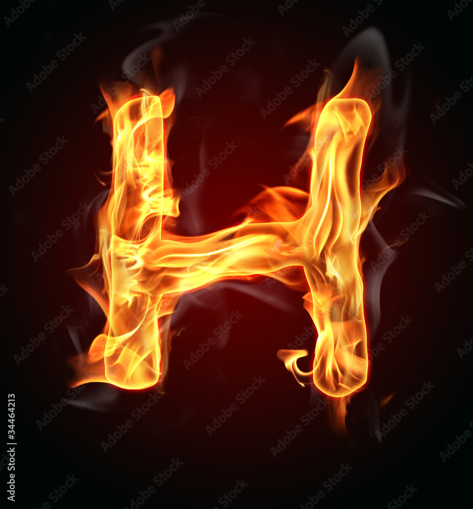 Fire letter "H" Stock Illustration | Adobe Stock