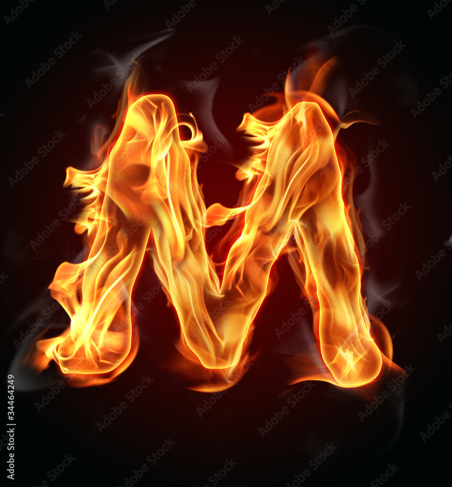 The Letter M In Fire