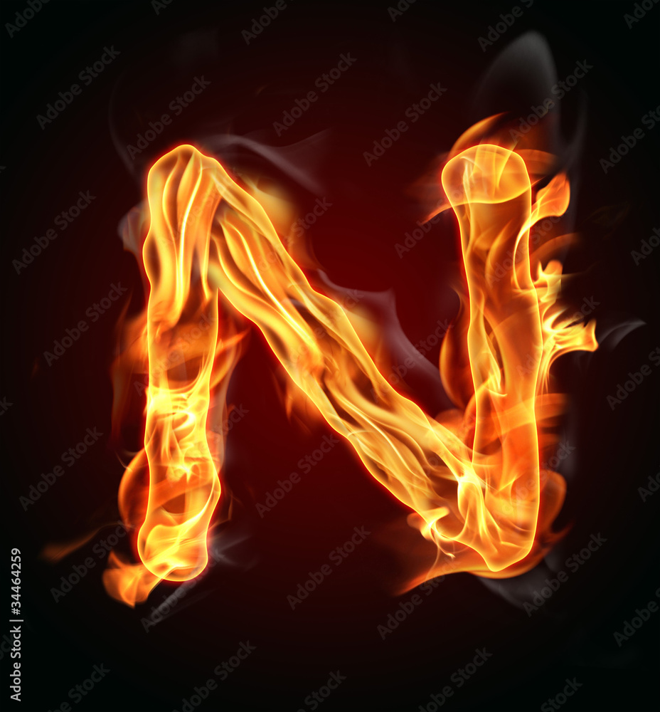 Letter N Fire