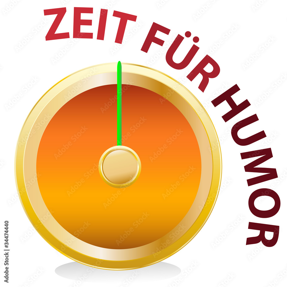 uhr - zeit für humor Stock Vector | Adobe Stock