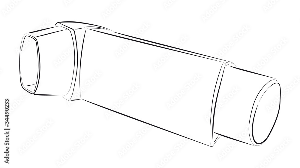 Easy vector drawing of inhaler Stock Vector | Adobe Stock