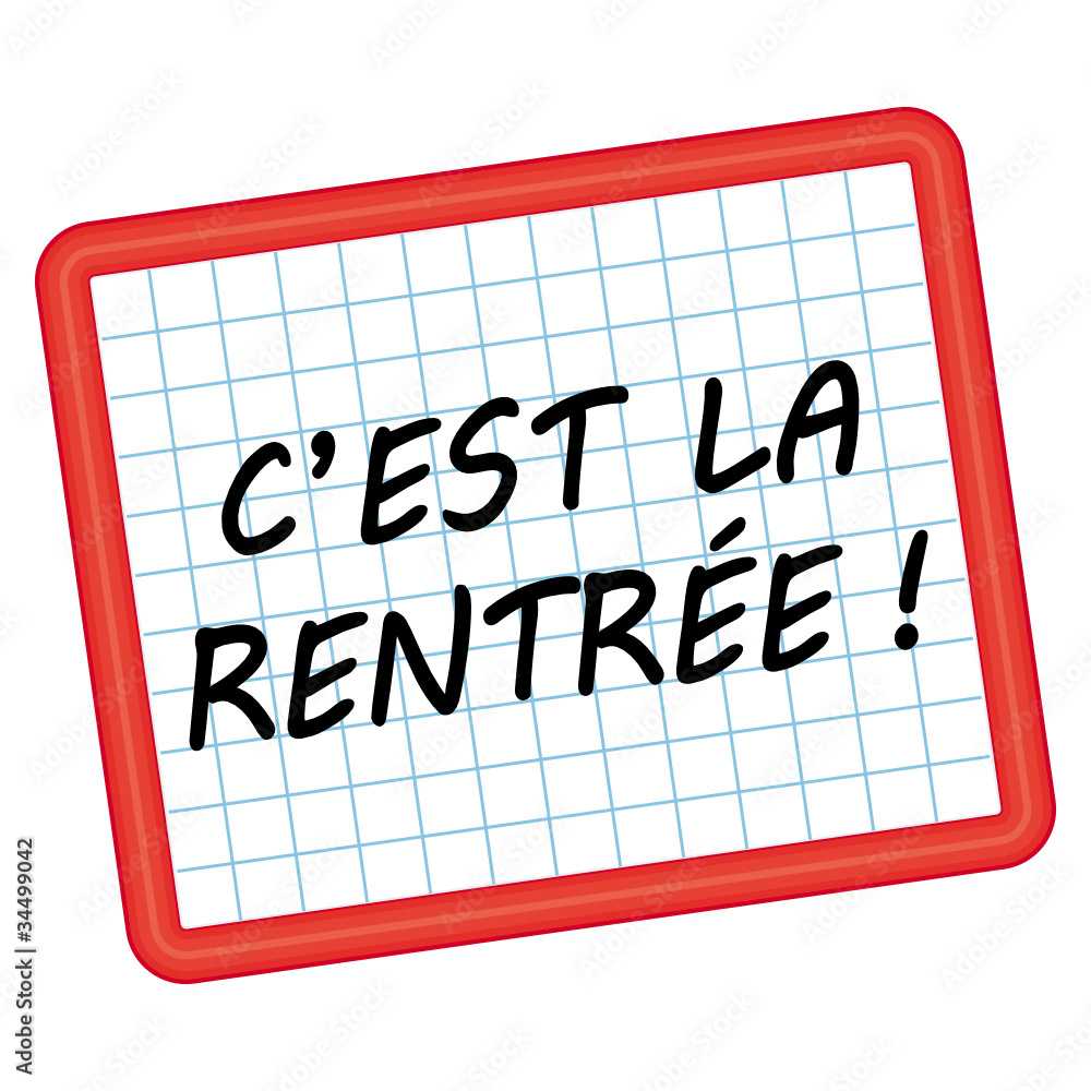C'est la rentrée ! Texte écrit au feutre noir. Stock Vector | Adobe Stock