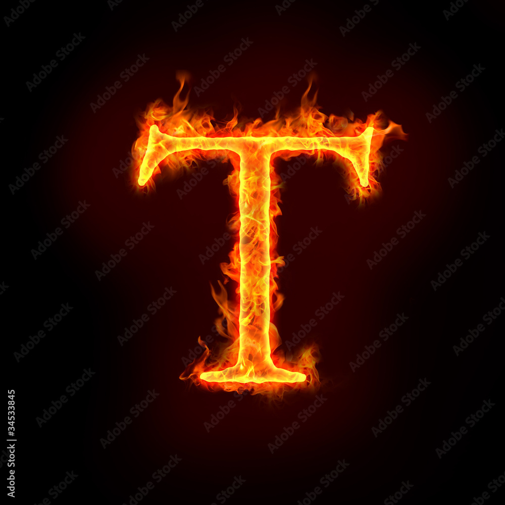 fire alphabets, T Stock Illustration | Adobe Stock