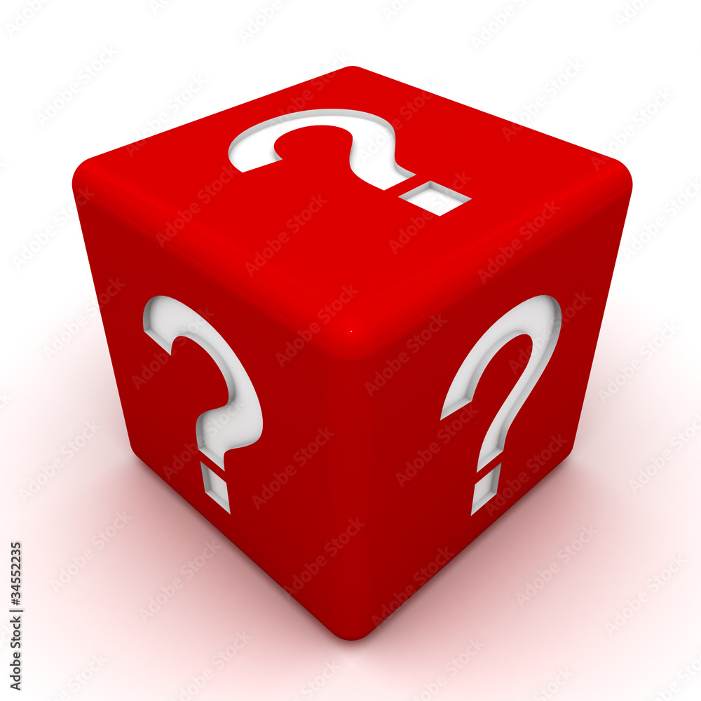 Question Mark Dice Stock Illustration | Adobe Stock