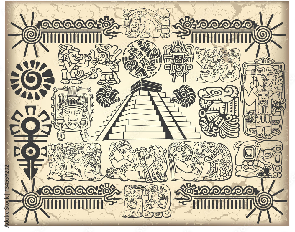 Maya set Stock Vector | Adobe Stock