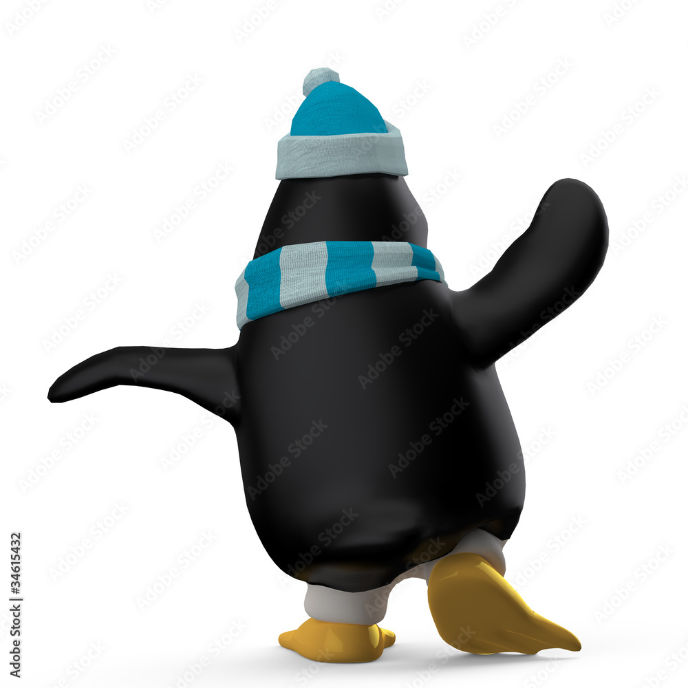 penguin back view Stock Illustration | Adobe Stock