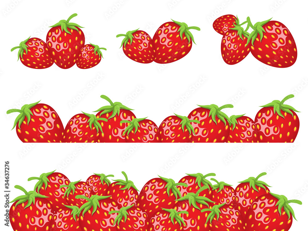 Strawberry Border Clip Art