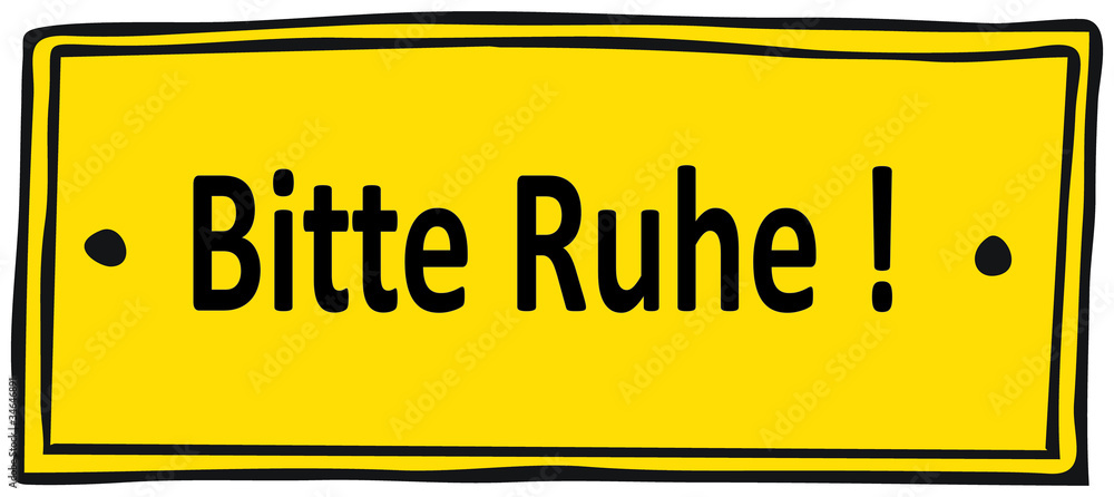 Bitte Ruhe... Stock-Illustration | Adobe Stock