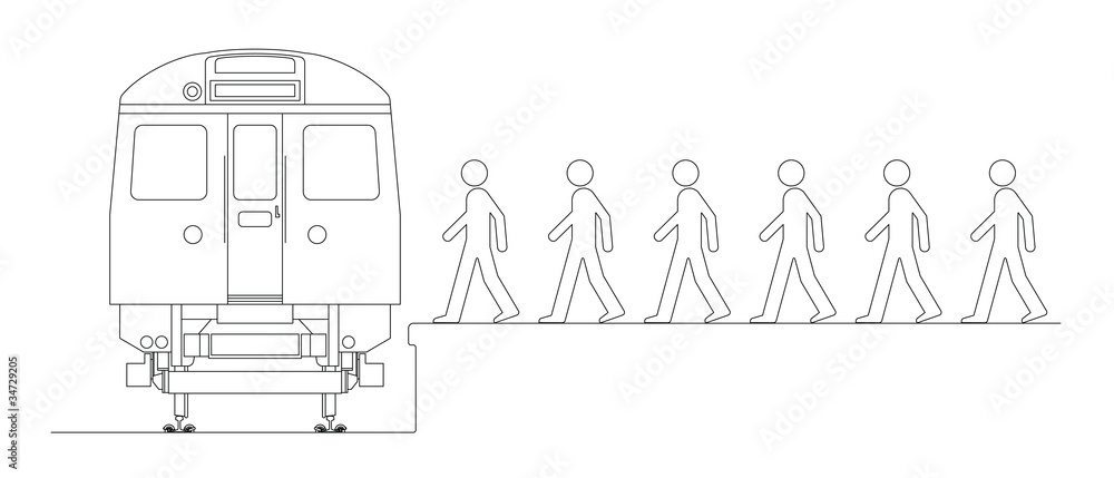 Subway Train Front Drawing
