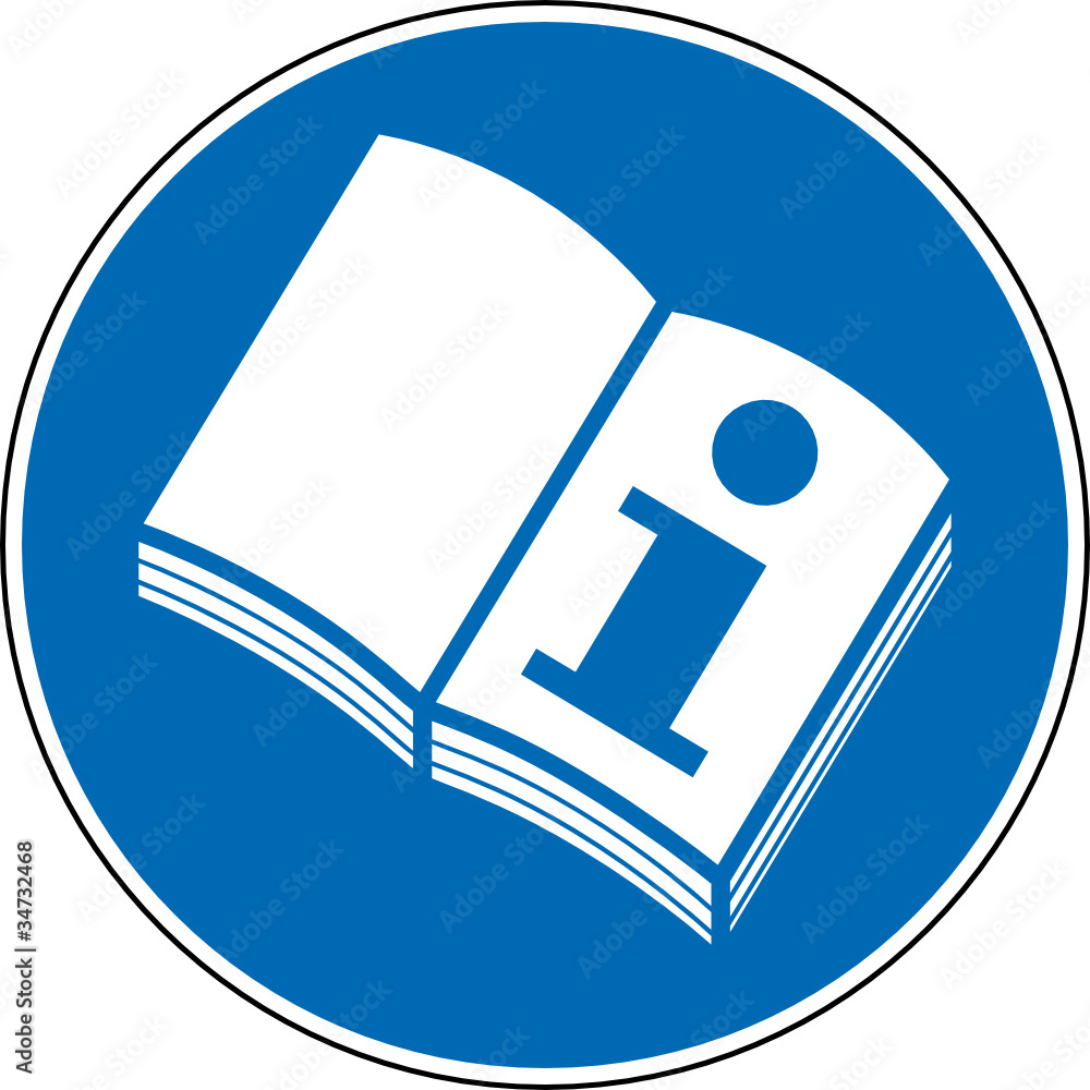 Gebotszeichen Handbuch Bedienungsanleitung lesen Zeichen vector de ...