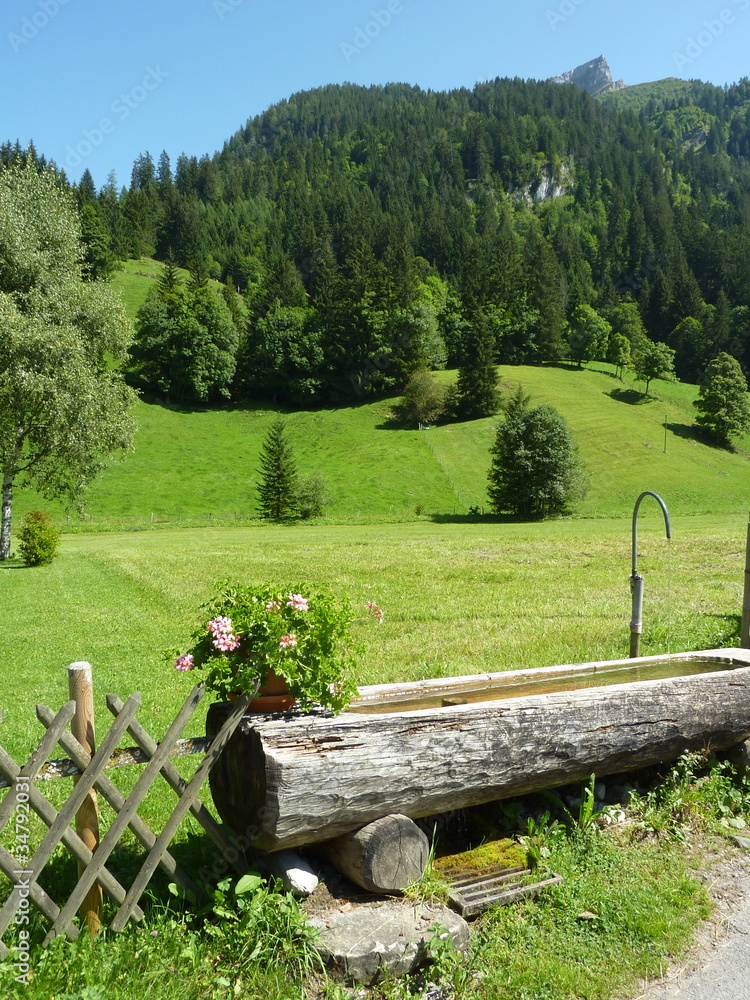 Brunnen in der Schweiz Stock Photo | Adobe Stock