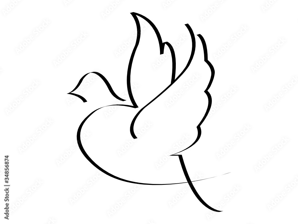 Bird symbol isolated Stock Vector | Adobe Stock