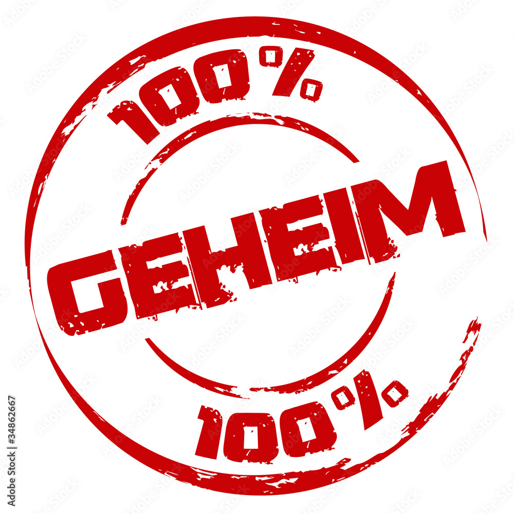 Stempel: 100 % Geheim Stock-Vektorgrafik | Adobe Stock