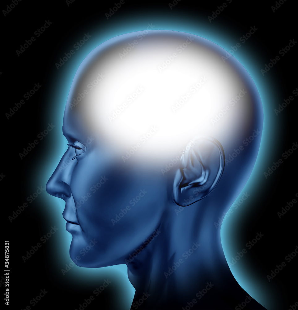 Blank human head ilustração do Stock | Adobe Stock