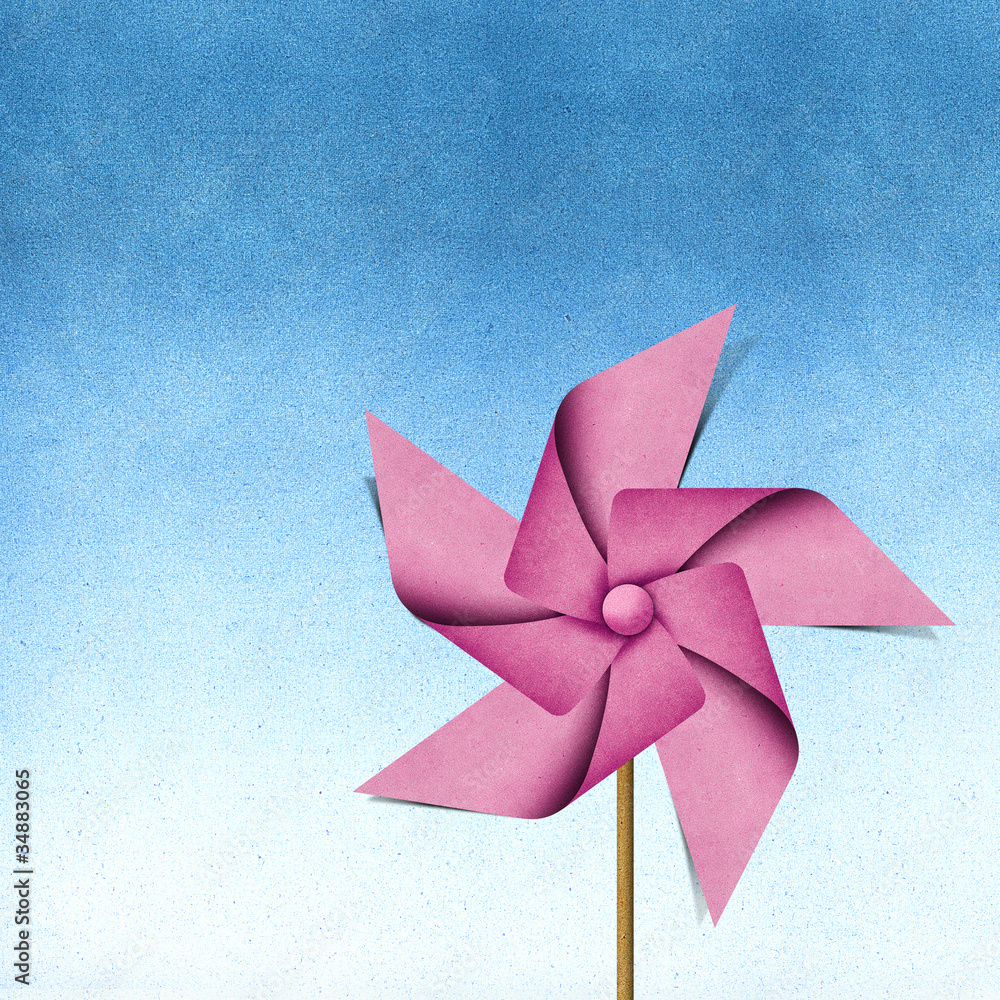 windmill recycled papercraft Stock Photo | Adobe Stock