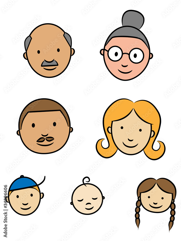 Individual Family Members Clip Art