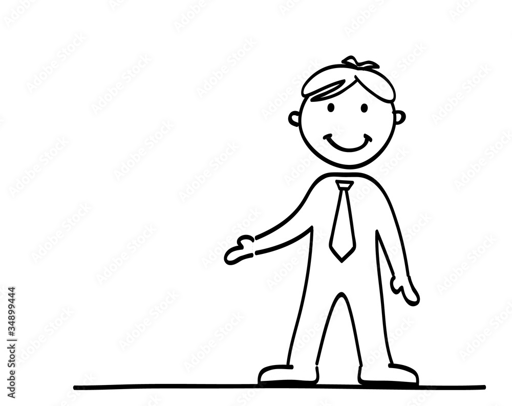 Figur zeigt etwas Stock-Vektorgrafik | Adobe Stock