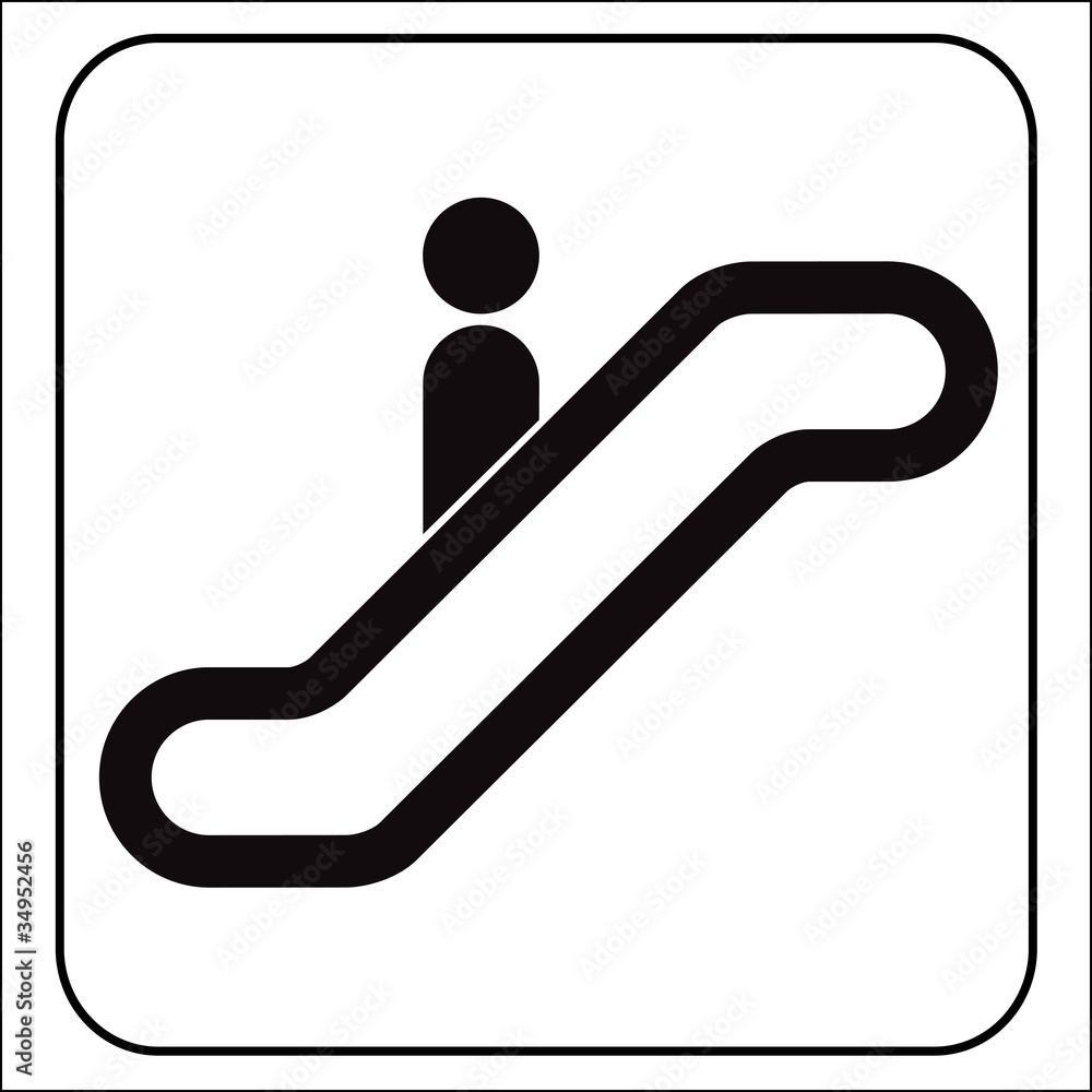 escalator Information signal, vector Stock Vector | Adobe Stock