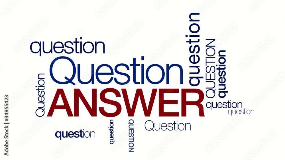 Question answer tag cloud animation Stock Video | Adobe Stock