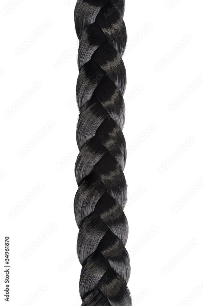 long black hair braid Stock Photo | Adobe Stock