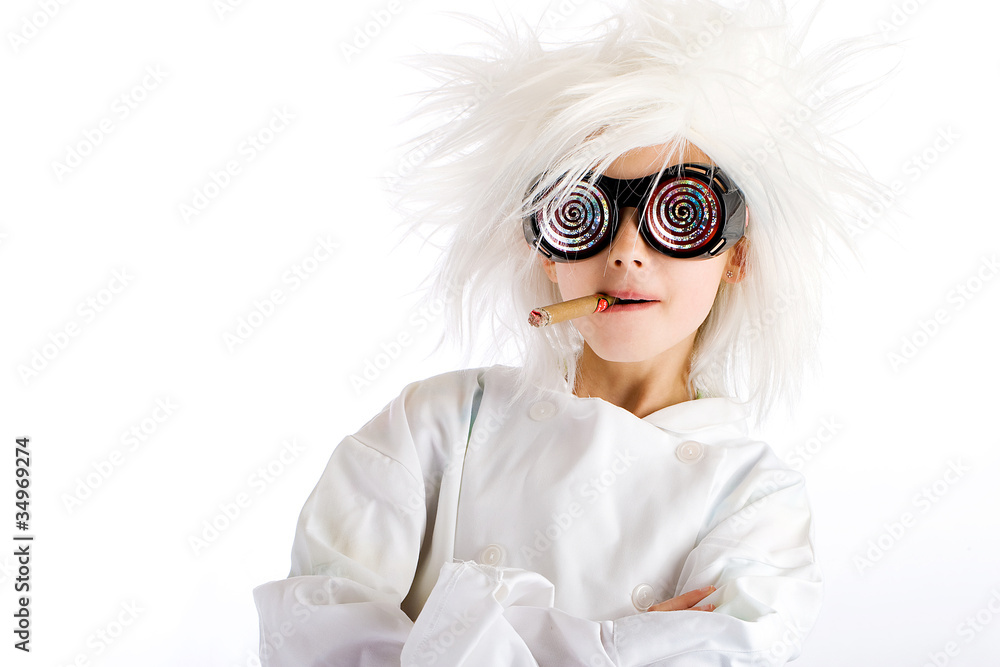 funny kid smoking a cigar with novelty glasses Stock Photo | Adobe Stock