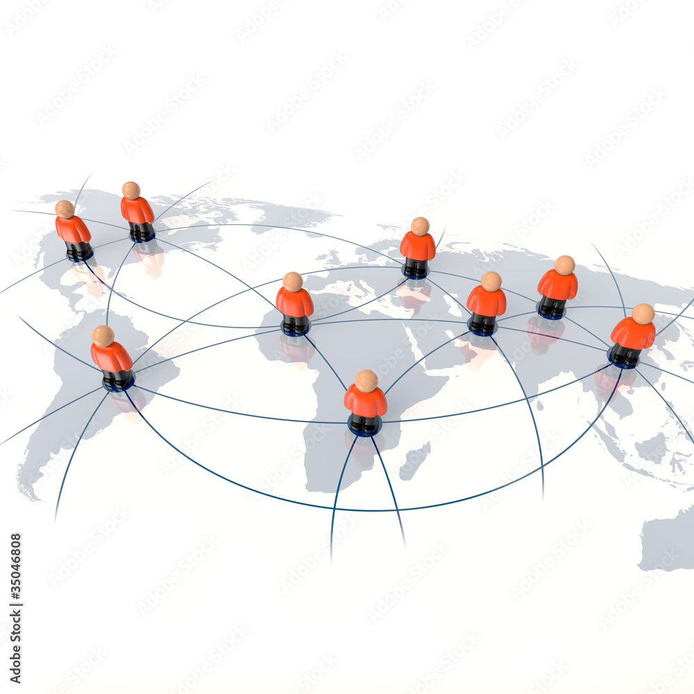 Global Player - Geschäftspartner und internationales Business Stock ...