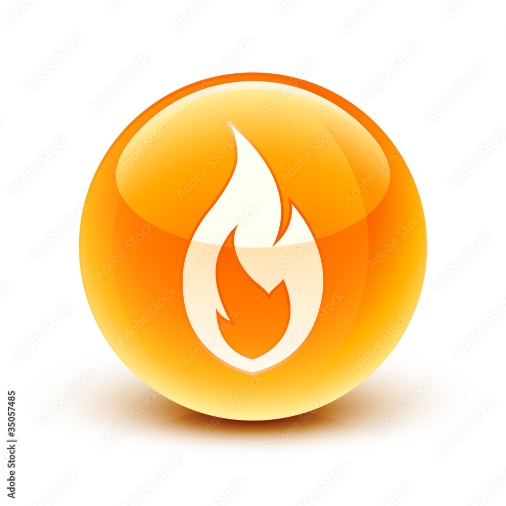 icône feu / fire icon Stock Vector | Adobe Stock
