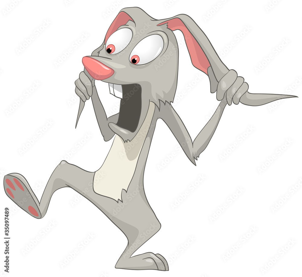 Cartoon Character Rabbit Stock Vector | Adobe Stock
