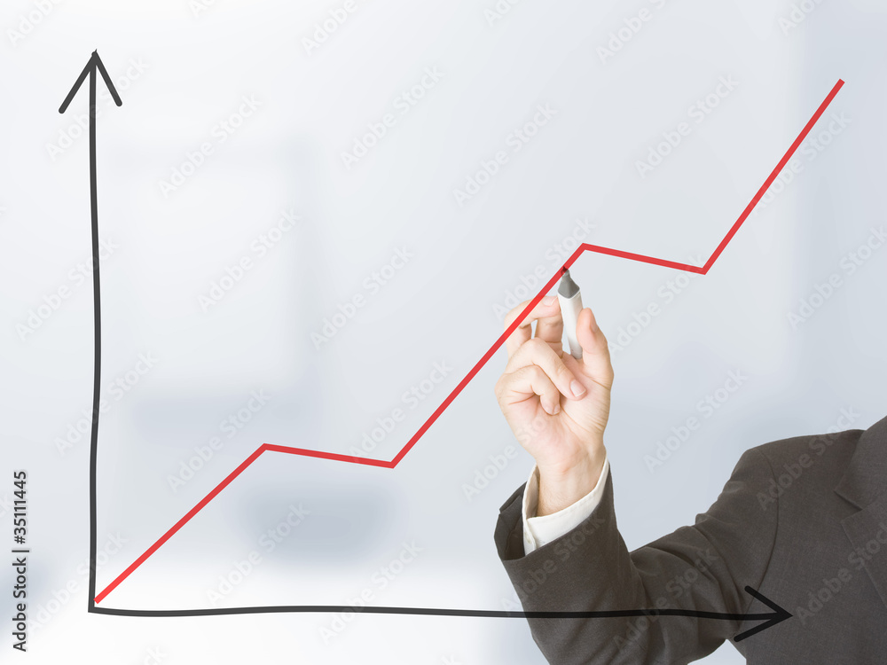 Rising graph Stock Photo | Adobe Stock