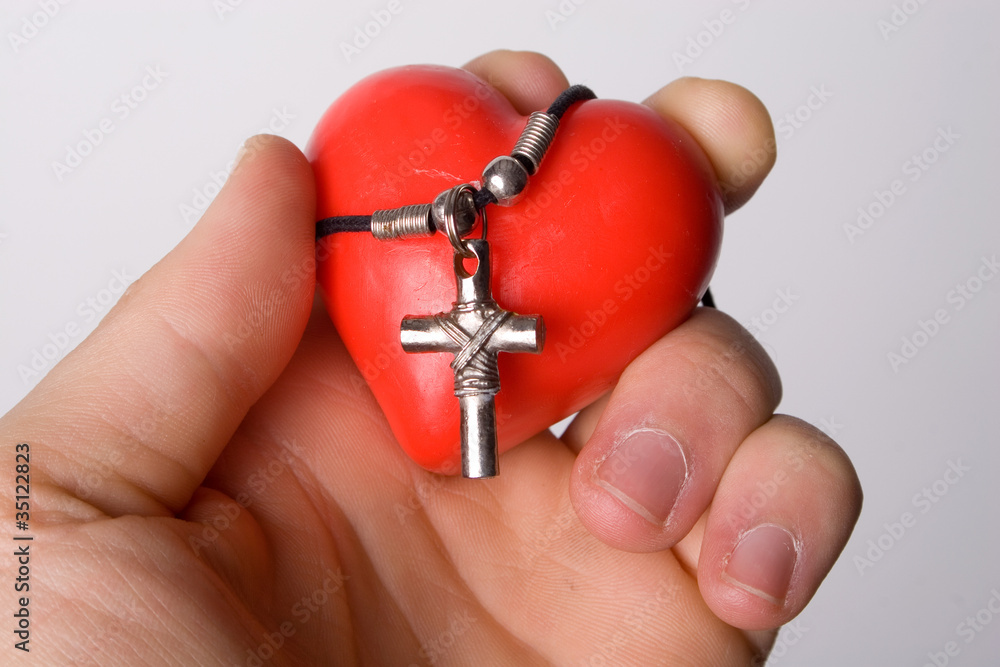 Heart and cross Stock Photo | Adobe Stock