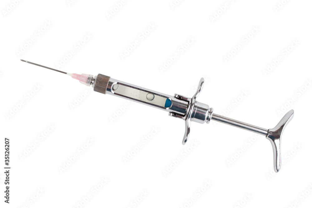 Dental syringe for local anesthesia, isolated on white Stock Photo ...