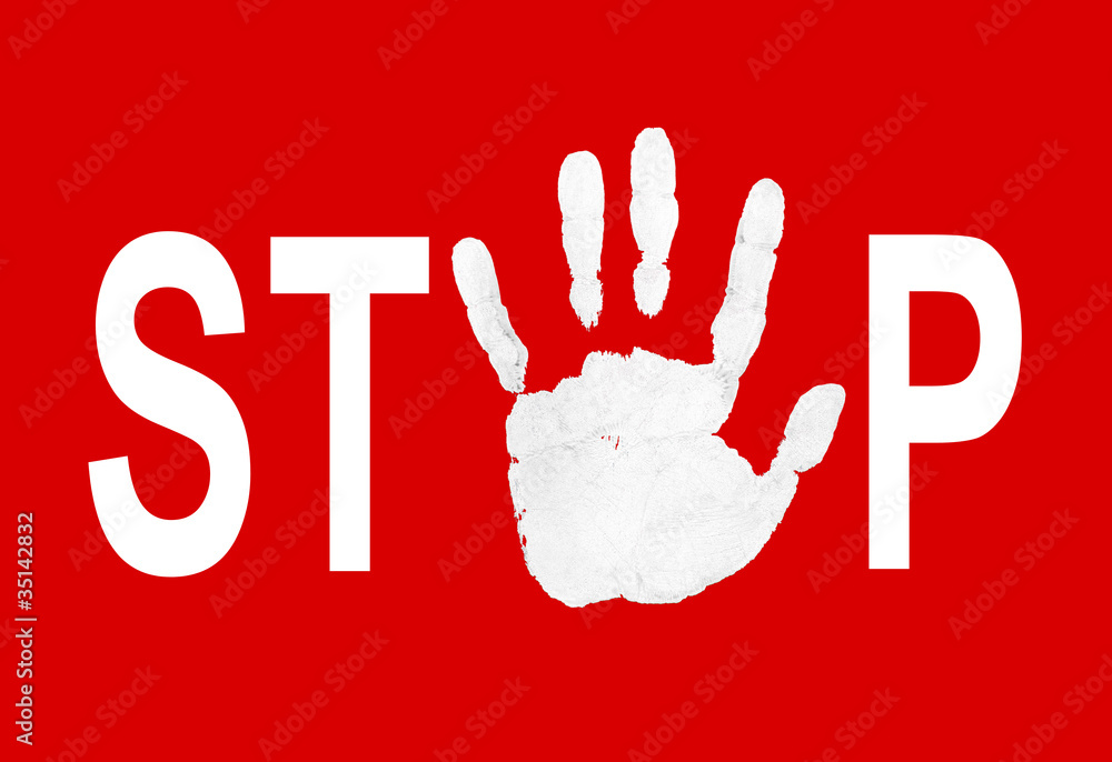 Stop Tafel - kreatives Konzept Stock-Foto | Adobe Stock