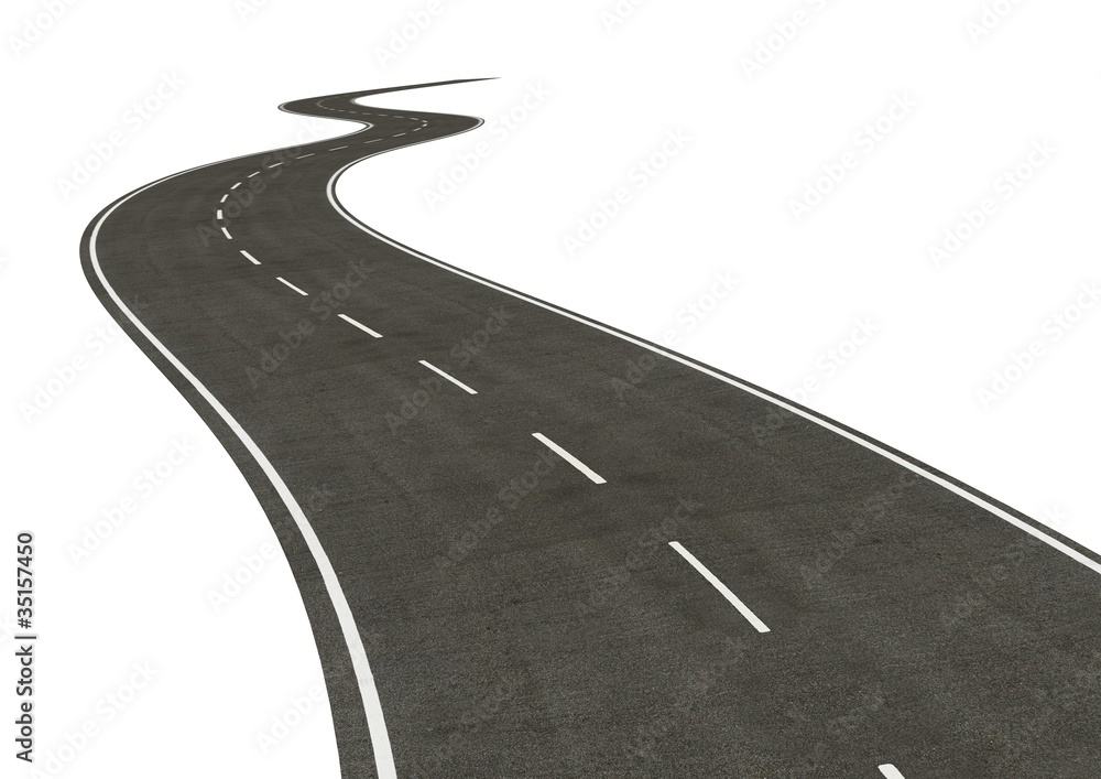 road isolated perspective Stock Photo | Adobe Stock