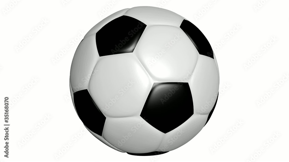Fußball Animation drehend Stock-Video | Adobe Stock