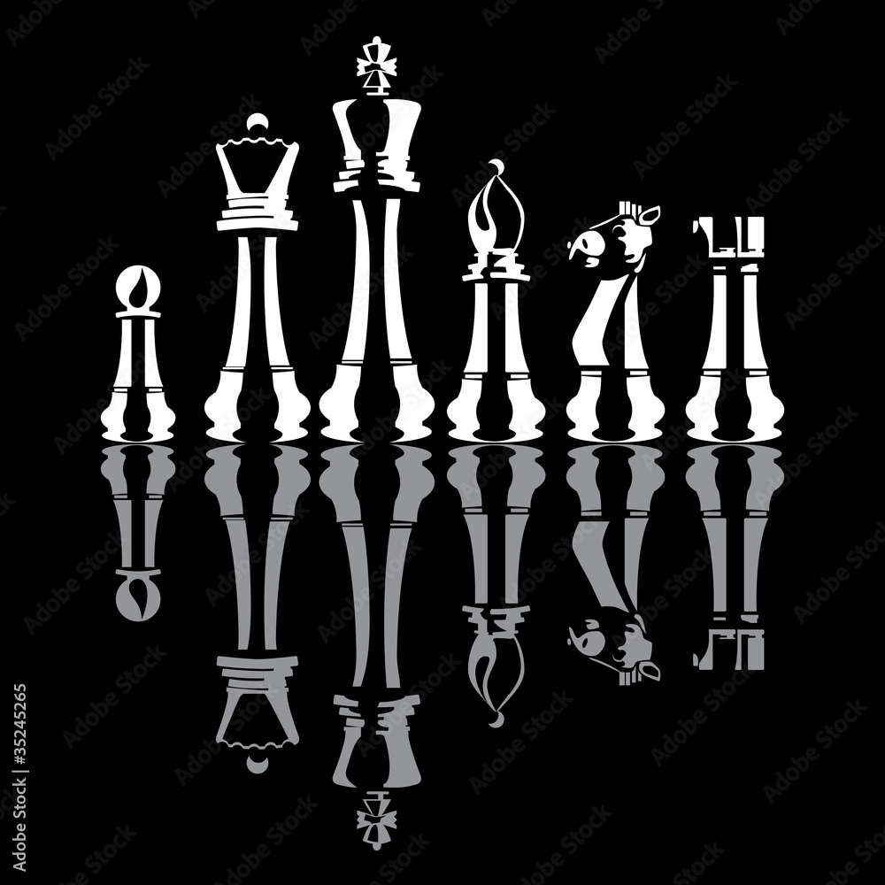 Chess pieces vector Stock Vector | Adobe Stock