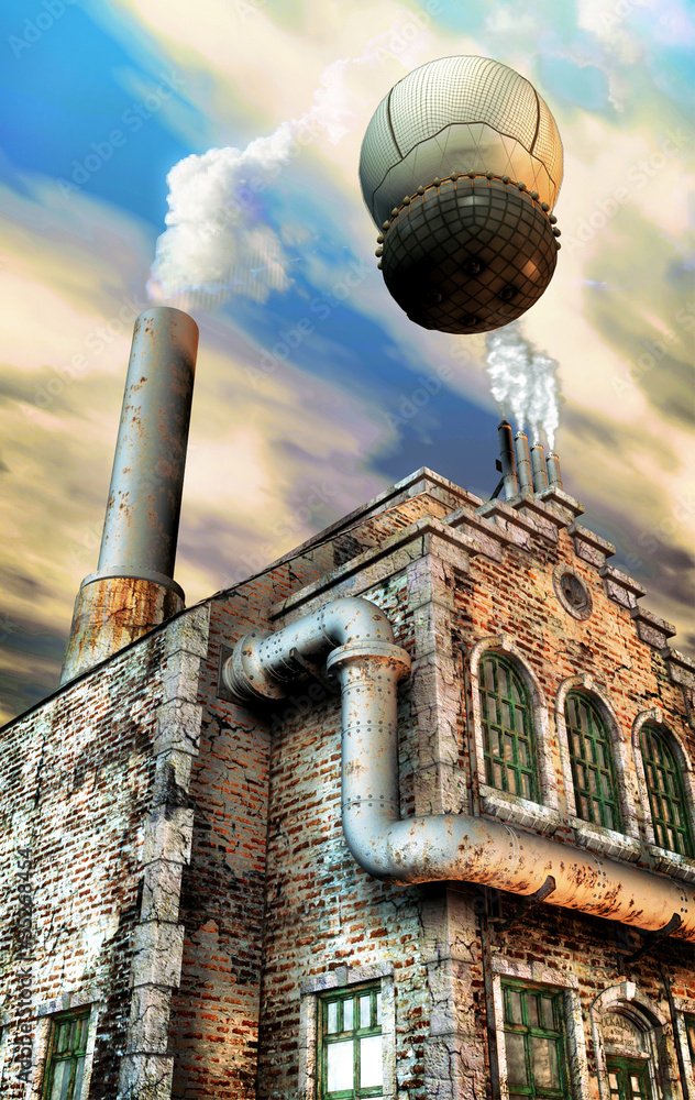 Steampunk Factory Landscape