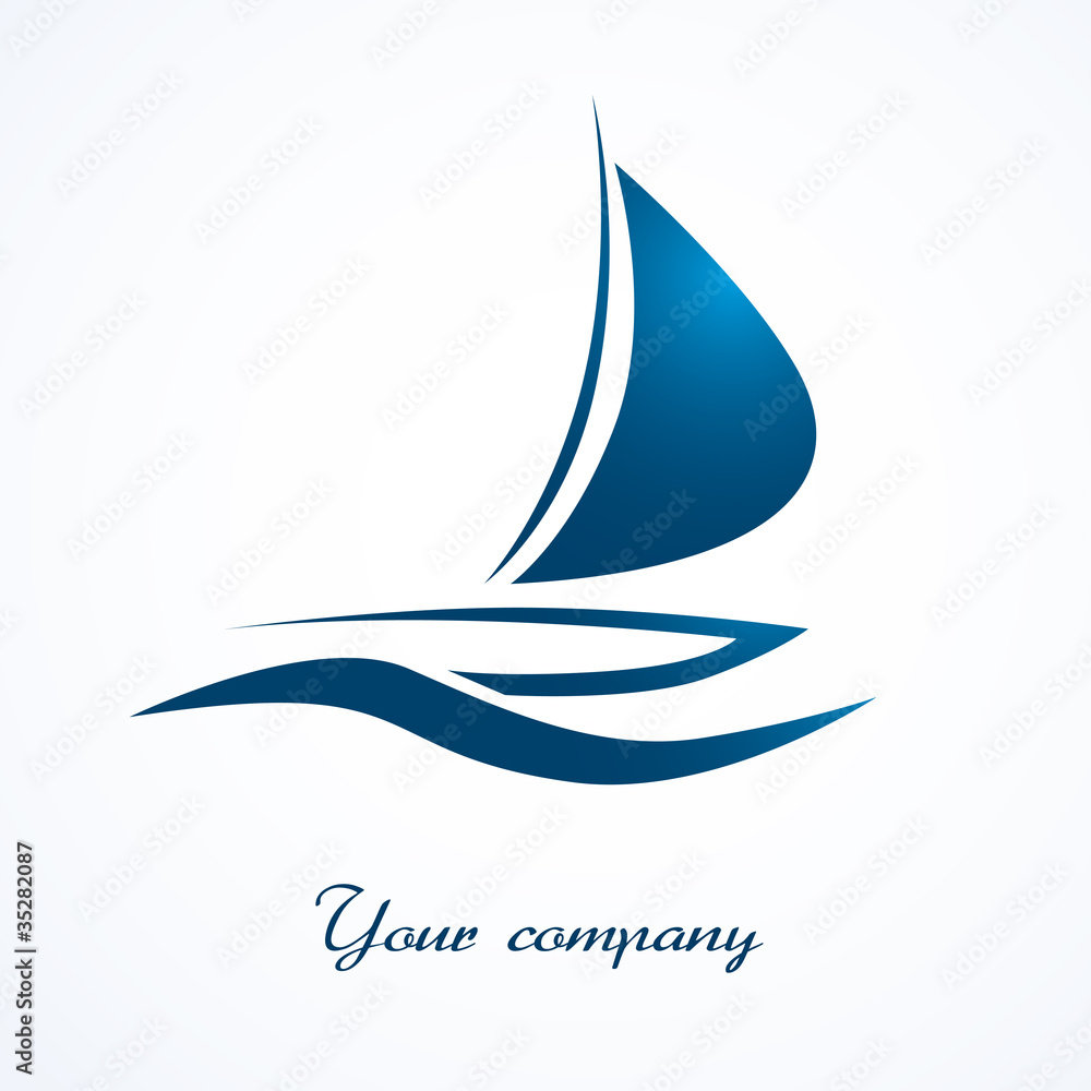 logo voilier, logo bateau Stock Vector | Adobe Stock