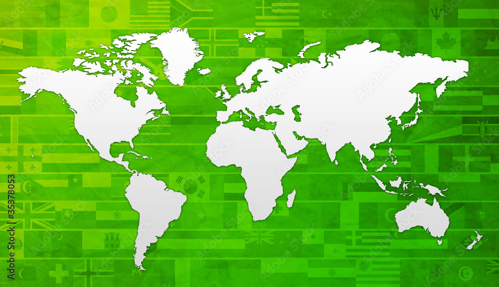 planisphère - carte - continents et pays du monde Stock Illustration ...