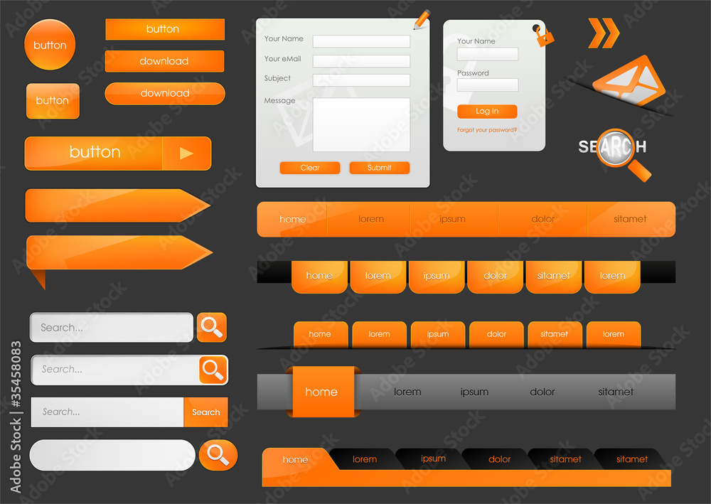 High quality, modern web design elements EPS10 Stock Vector | Adobe Stock