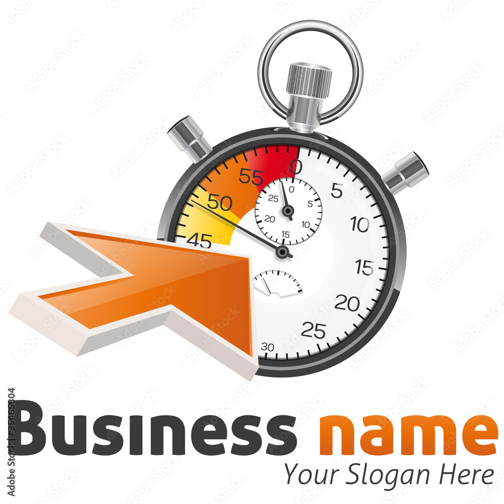 logo chronomètre Stock Vector | Adobe Stock