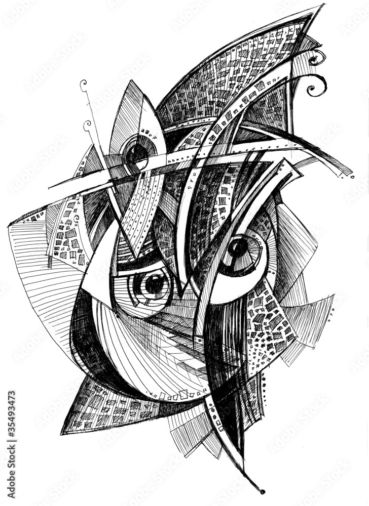 Abstract Pencil Drawing
